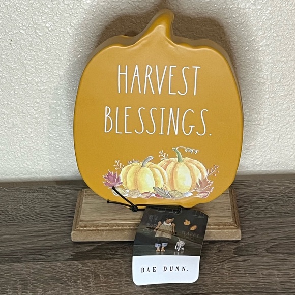 Rae Dunn | Accents | Rae Dunn Harvest Blessings Pumpkin Decor | Poshmark